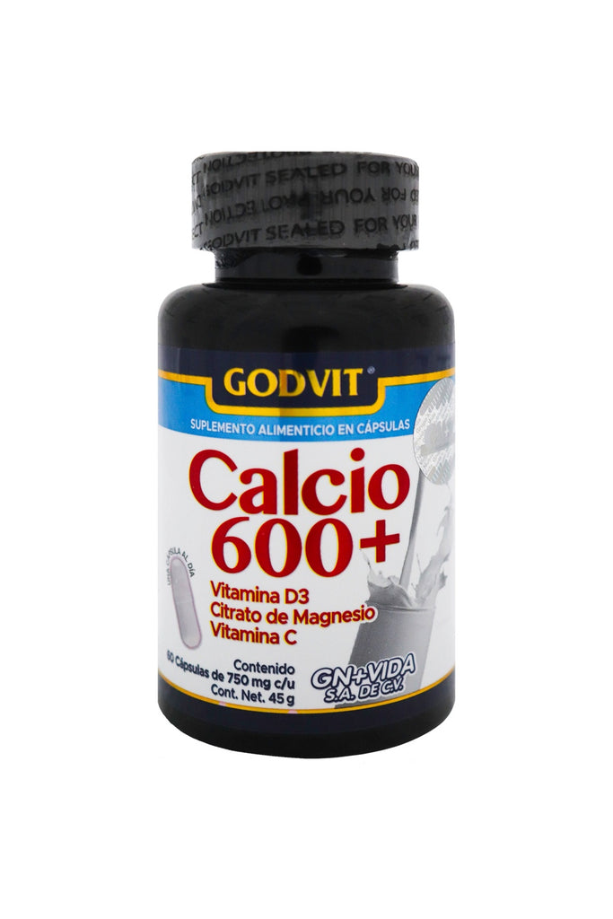 CAPS. CALCIO 600 +VIT D3 ,CITRATO DE MAGNESIO Y VIT C C/60 750MG* 1X11 ...