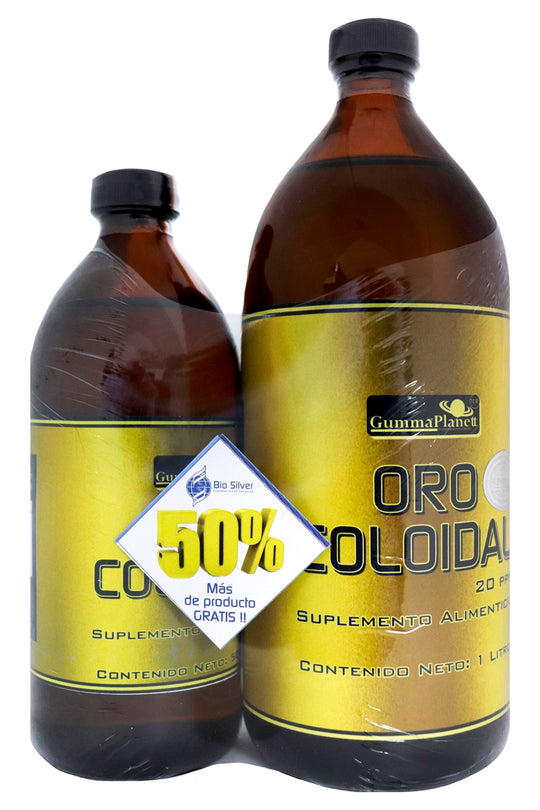 ORO COLOIDAL 1000 ML + 500 ML GRATIS 20 PPM* 1X12 | caalfrabet.com.mx