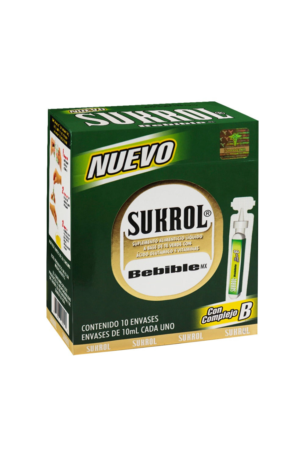 SUKROL BEBIBLE C/10 ENVASES * a base de te verde con acido glutamico y ...